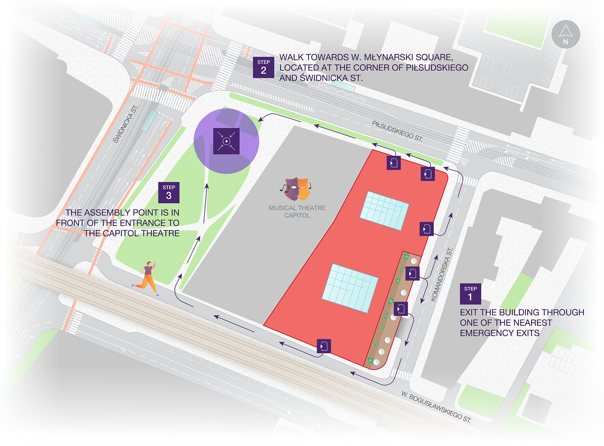 Evacuation assembly point – RETRO OFFICE HOUSE